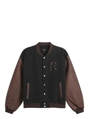 REPRESENT Vintage Varsity Jacket - Jet Black
