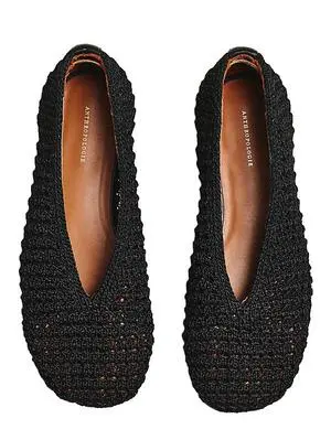 Anthropologie Woven Crochet Ballet Flats - Black