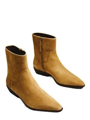 REFORMATION Dominique Ankle Boots - Hazel Suede