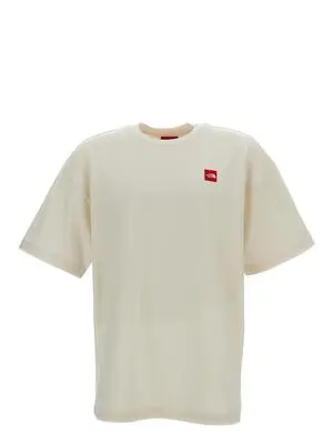 The North Face T-shirt With Red Box Logo - White