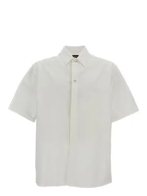 Fendi Boxy Shirt In Poplin - White