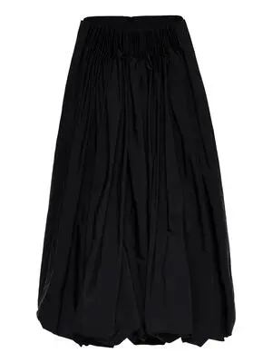 Magda Butrym Voluminous Pleated Maxi Skirt - Black