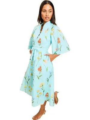 Mestiza New York Mestiza New York Carmen Midi Dress In Garden Waltz Print Red