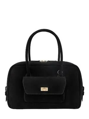 Sandro Ezmeh Suede Bag - Black