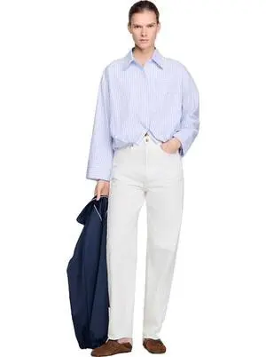 Sandro Striped Cropped Shirt - Stripe