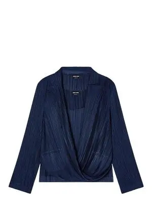 Giorgio Armani Pleated Jersey Twin-set - Blue