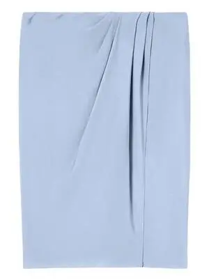 Giorgio Armani Cupro Midi Wrap Skirt - Natural