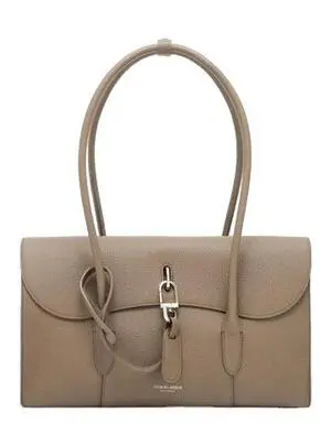 Giorgio Armani Small Pebbled Leather Shoulder Bag - Brown