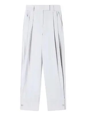 Giorgio Armani Washed Technical Silk Wide-leg Trousers - Black / White / Pink / Gray