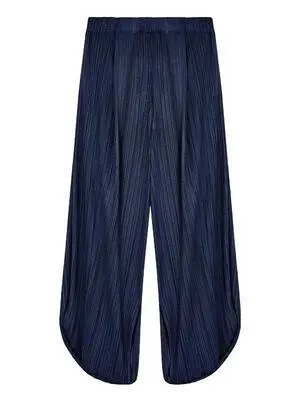 Giorgio Armani Pleated Jersey Trousers - Blue