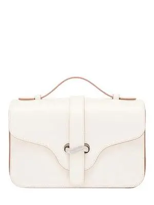 Emporio Armani Smooth Leather Shoulder Bag - White