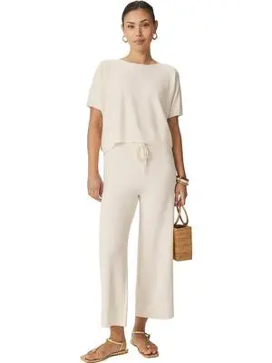 Splendid Cropped Knit Pants - Neutral