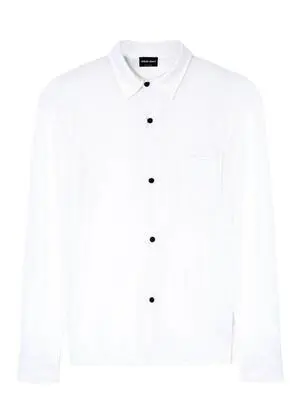 Giorgio Armani Silk Knit Shirt - White