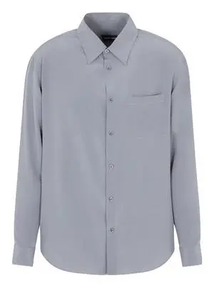 Giorgio Armani Silk Crêpe Shirt - Blue