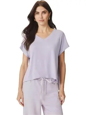 Splendid Amaya V-neck Tee - Purple