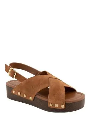 Splendid Quintana Suede Wedge Sandals - Denim