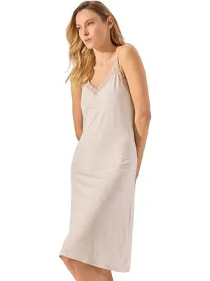 Natori Feathers Essentials Lenzing Ecovero Viscose Slip - Gray