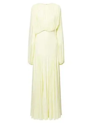 DEME Draped Stretch-woven Maxi Dress - Butter Yellow