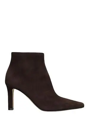 THE ROW Carla 80 Suede Ankle Boots - Taupe