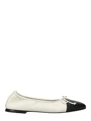 Dear Frances Gala Leather Ballet Flats - Blk/white
