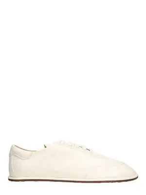 Dear Frances Lace-up Leather Trainers - White