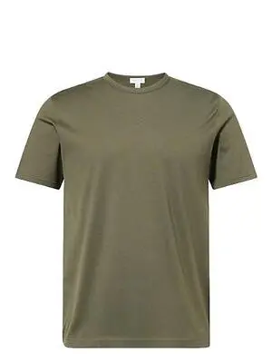 Sunspel Regular-fit Crewneck Cotton-jersey T-shirt - Deep Olive26