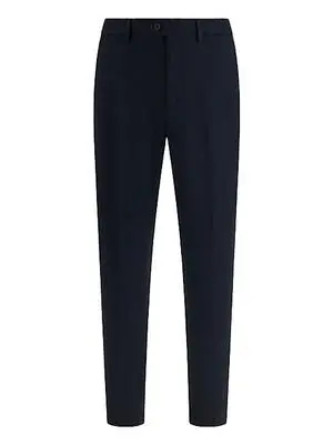 Boggi Milano Tapered-leg Mid-rise Trousers - Navy Blue