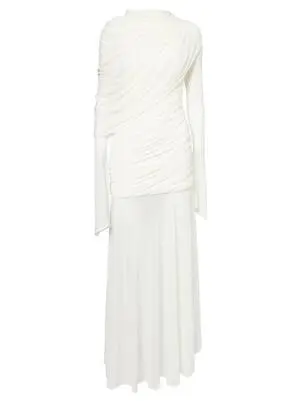 DEME Colette Draped Mini Dress - Off White