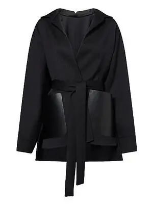 Alaïa Belted Wool Jacket - Noir Alaia