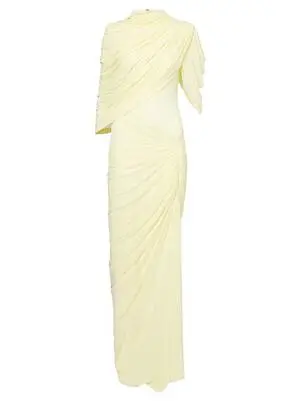 DEME Draped Stretch-woven Maxi Dress - Butter Yellow