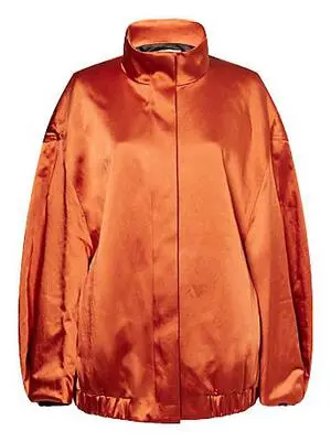 Dries Van Noten Relaxed-fit High-neck Cotton-blend Jacket - Rust