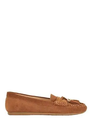 DUNE Suede Loafers - Dark Tan Suede