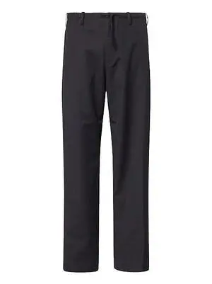 Dries Van Noten Straight-leg Cotton And Wool-blend Trousers - Black