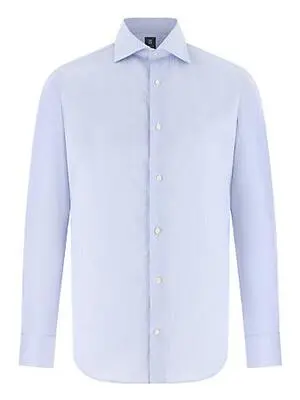 Boggi Milano Slim-fit Cotton-twill Shirt - Light Blue