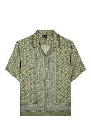 The Kooples Bandana Print Short-sleeve Woven Shirt - Foret