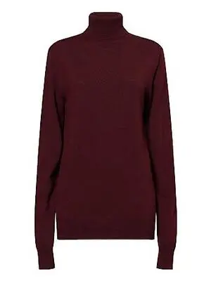THE FRANKIE SHOP Eve Merino Wool Turtleneck Jumper - Burgundy