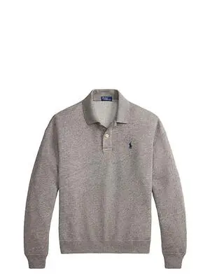 Polo Ralph Lauren Logo-embroidered Cotton Polo Sweatshirt - Dark Vintage Heather