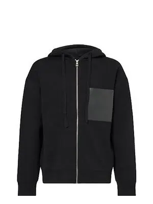 Loewe Leather Patch-pocket Wool Hoody - Black