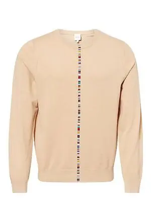 Paul Smith Textured Crewneck Cotton-knit Jumper - Beige