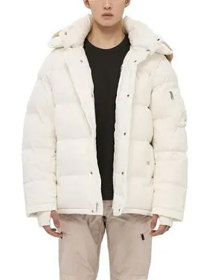 ALPHA STYLE Detachable Hood Puffer - Bone