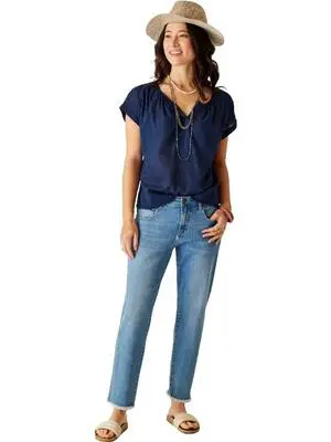 Carve Designs Austin Crop Jeans - Blue Tide