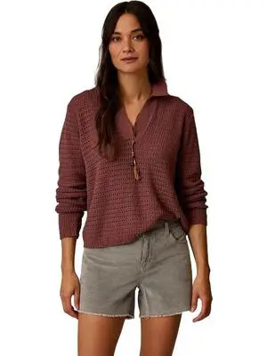 Carve Designs Morgan Polo Sweater - Coco