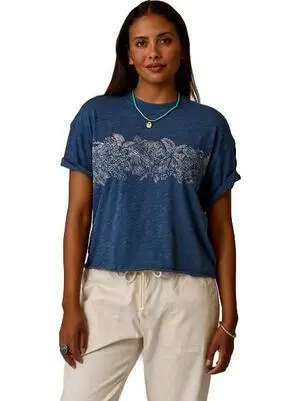 Carve Designs Parker Graphic T-shirt - Vintage Blue Canopy