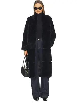 Apparis Sylke Sable Coat - Black