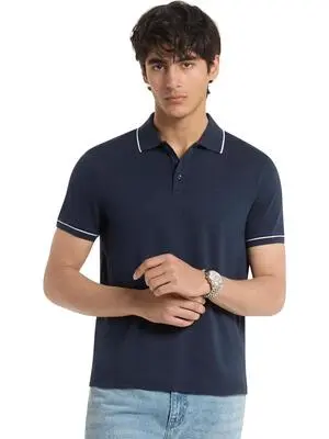 Michael Kors Gramercy Cotton Polo Shirt In Size By - Blue