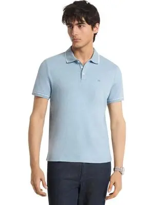 Michael Kors Gramercy Cotton Polo Shirt In Size By - Grey