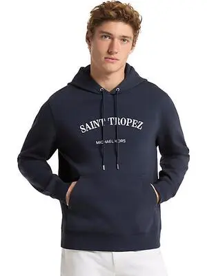 Michael Kors Saint Tropez Cotton-blend Hoodie - Blue