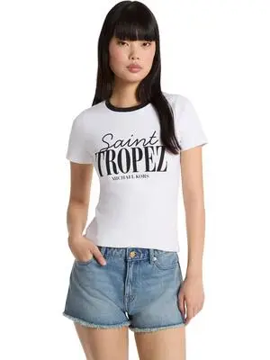 Michael Kors St. Tropez Stretch Cotton T-shirt - White
