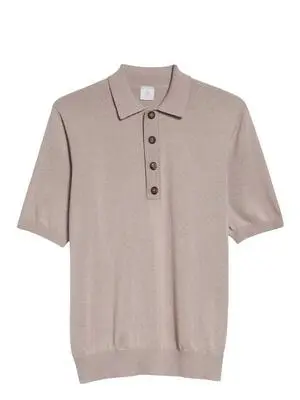 Eleventy Cotton & Cashmere Polo - 26 Dusty Pink