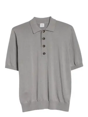 Eleventy Cotton & Cashmere Polo - 80 Clay